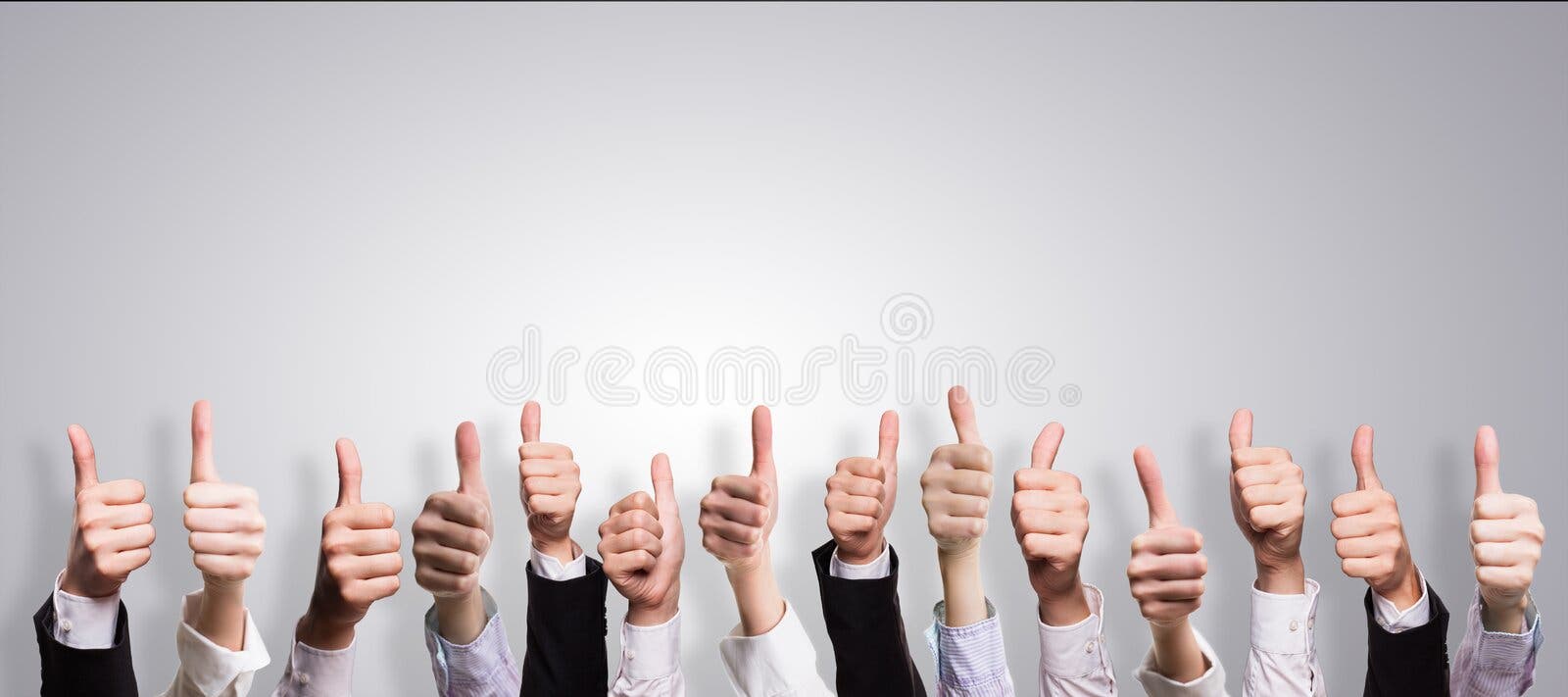 Many Thumbs of Business People Showing Consent Stock Photo - Image of ...