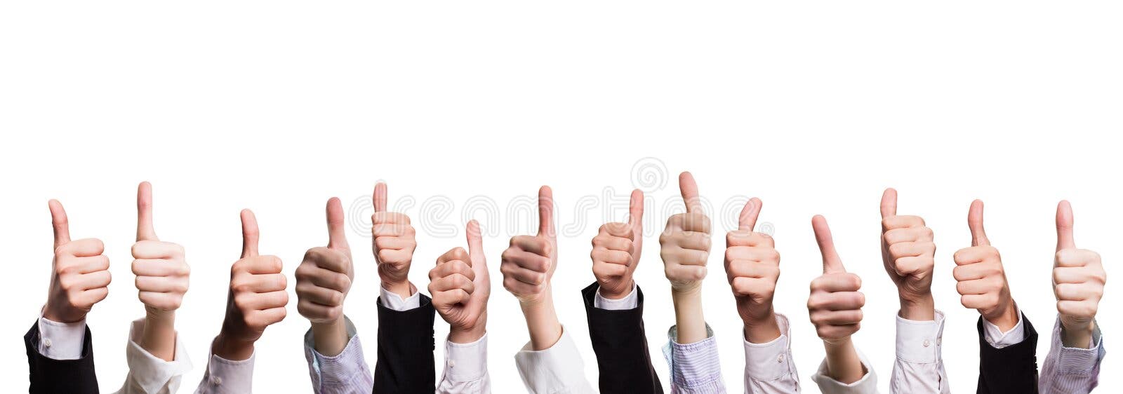 Many Thumbs of Business People Showing Consent Stock Photo - Image of ...