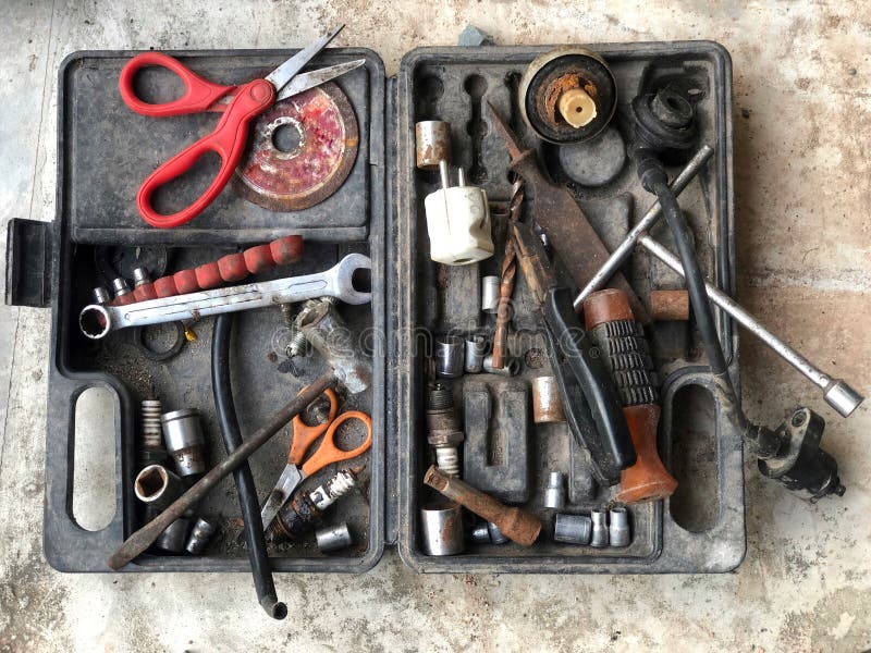 Many Tools for Fix in the Box Stock Image - Image of shop, professional ...