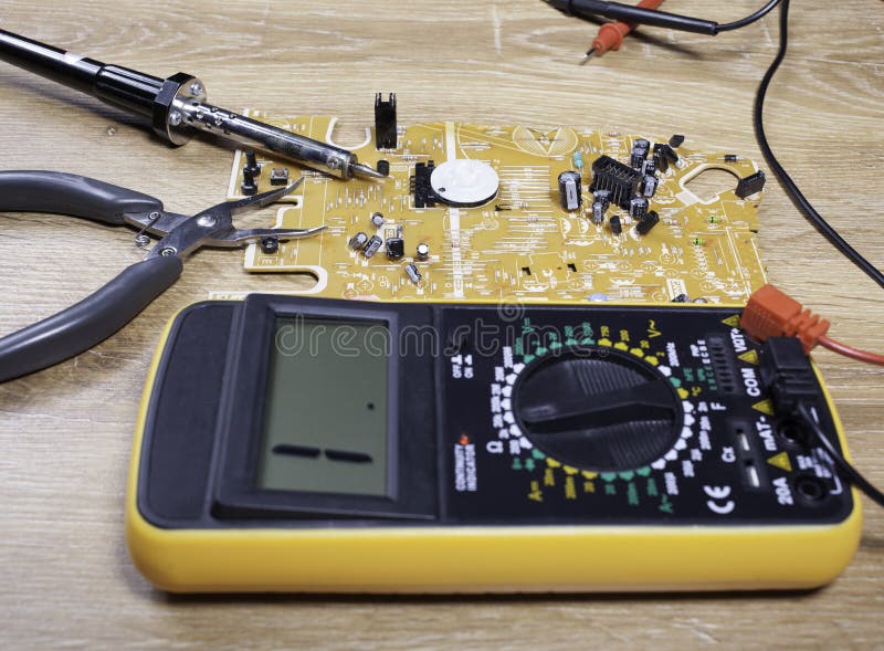 Engineer Electronics. Hands Close-up. Stock Photo - Image of iron, plus ...