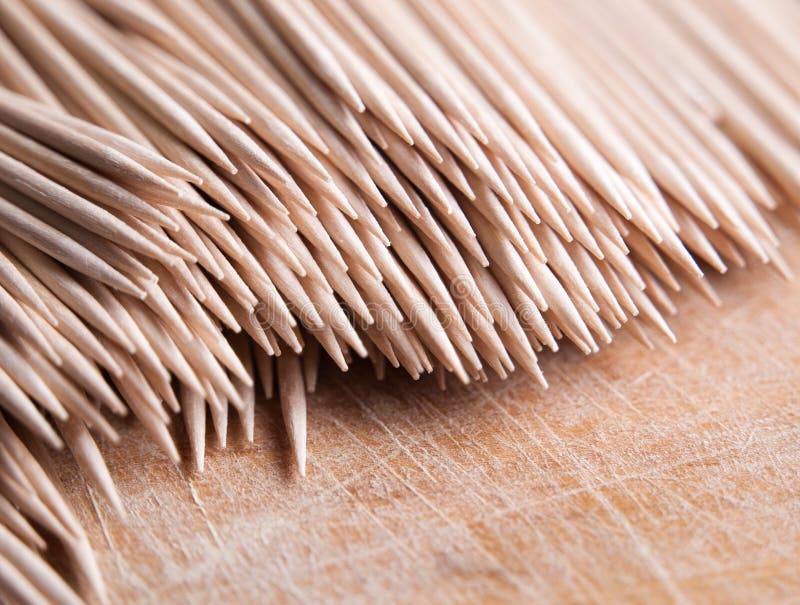 Many Toothpicks Lying in Pile Facing Different Stock Photo - Image of ...