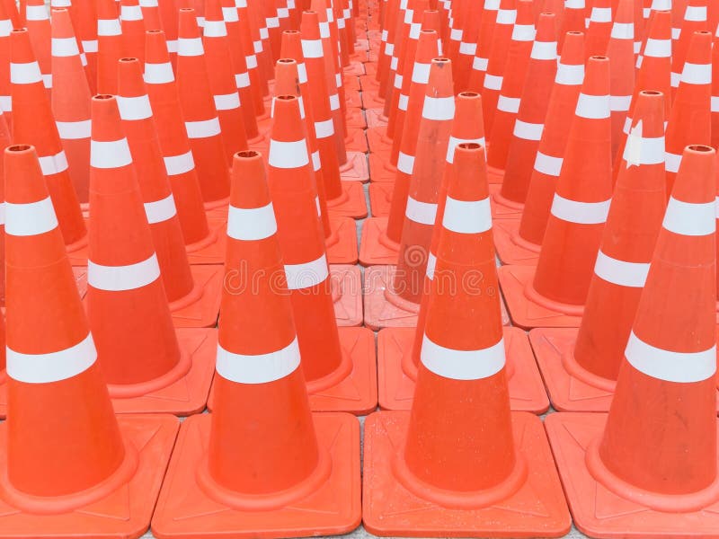 Many traffic cones stock image. Image of stop, boundary - 63790271