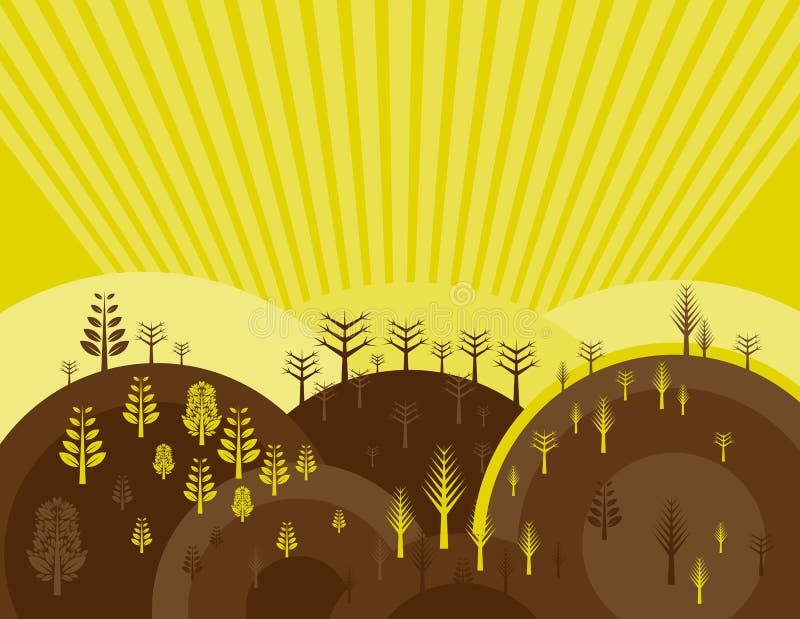 Many trees, vector stock vector. Illustration of simple - 2139328