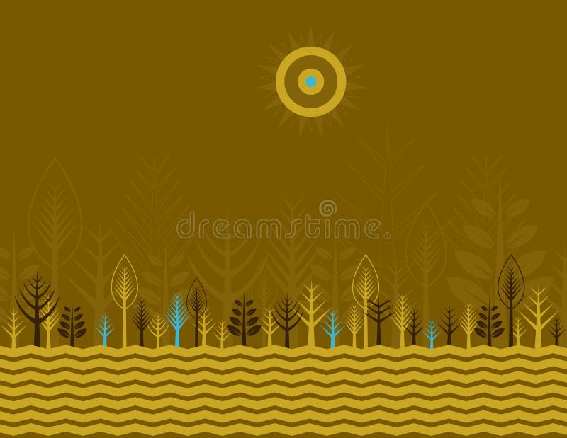 Autumn tree, vector stock vector. Illustration of wave - 1894091