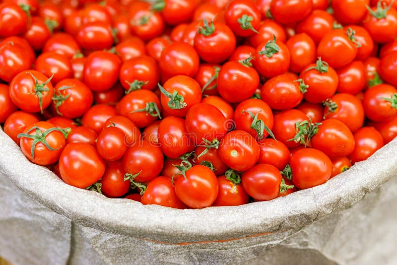 Many of Turkish Small Red Tomato Stock Photo - Image of healthy, farmer ...