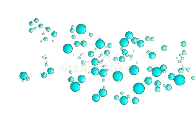 Many Turquoise Colored Bubbles Over White Stock Image - Image of ...