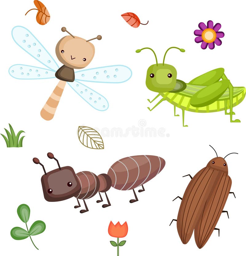 Cute Cartoon Many Bugs Stock Illustrations – 31 Cute Cartoon Many Bugs ...