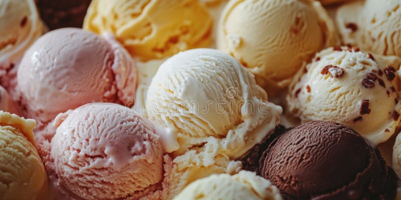 Many types of ice cream stock image. Image of weather - 375762501