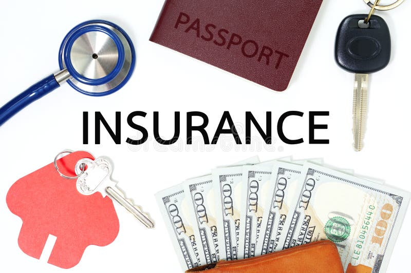 Many Types of Insurance with Money Stock Image - Image of health, cash ...