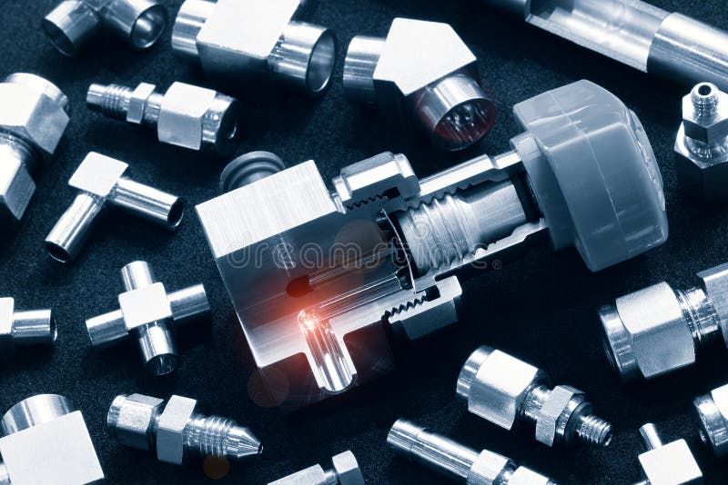 Many Types of Metal Details Industrial Design Background Stock Image ...