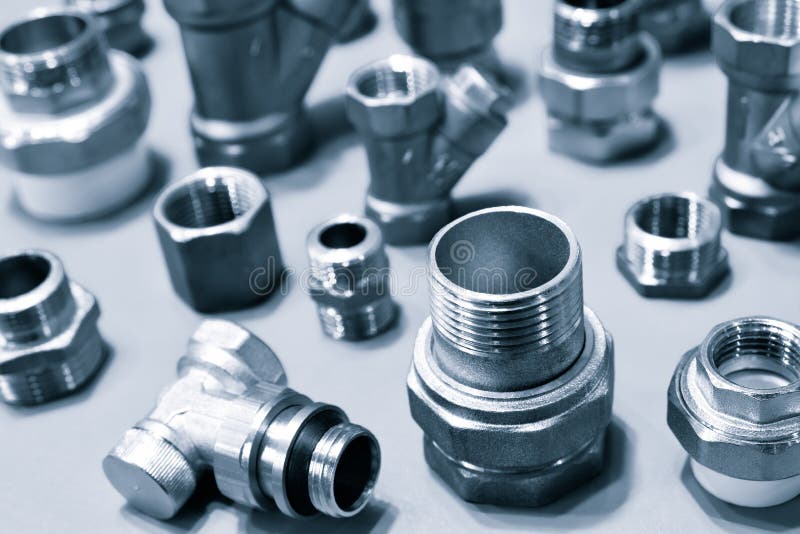 Many Types of Metal Details Industrial Design Background Stock Photo ...