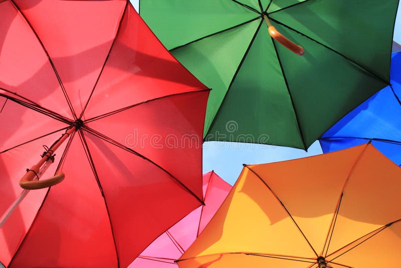 Many Umbrellas Waiting for Rain Stock Image - Image of rainstorm, stand ...