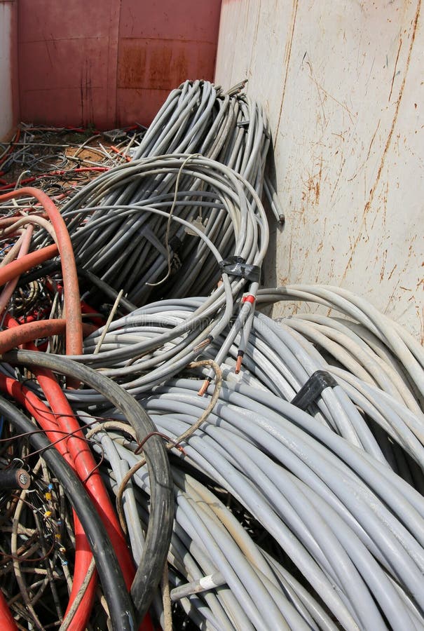 Electrical Wire In A Landfill Of Hazardous Material Stock Image - Image ...