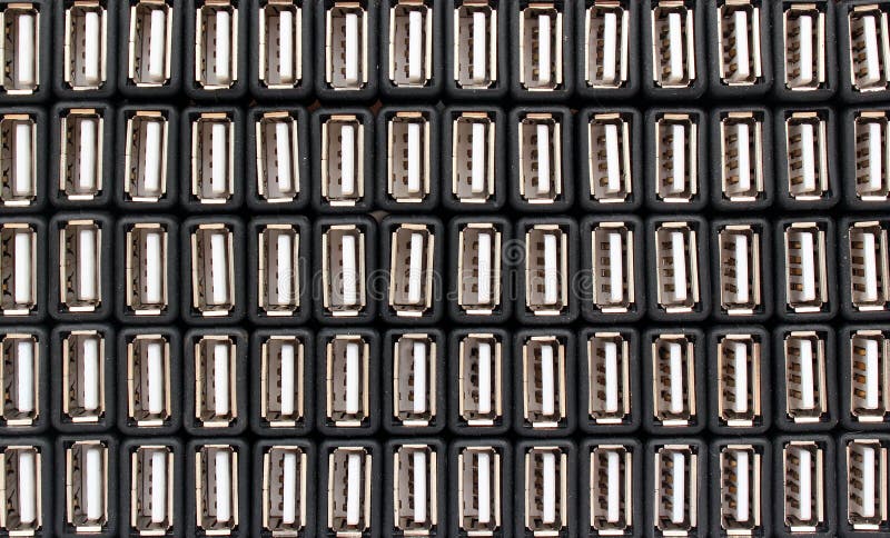 Many USB Ports and Connectors Stock Image - Image of connectors ...