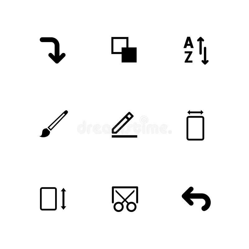 Set of Drawing and Editing Icons for Web and Mobile. Simple but Perfect ...