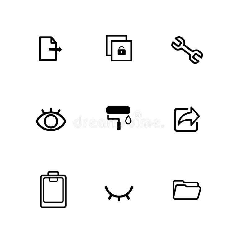 Set of Drawing and Editing Icons for Web and Mobile. Simple but Perfect ...