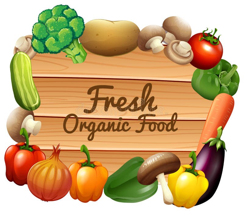 Many vegetables and sign stock vector. Illustration of gourmet - 60417885