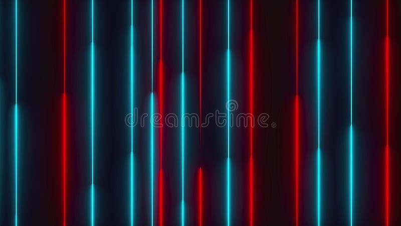 Many Vertical Neon Lighting Lines, Abstract Computer Generated Backdrop ...