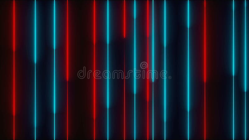 Many Vertical Neon Lighting Lines, Abstract Computer Generated Backdrop ...