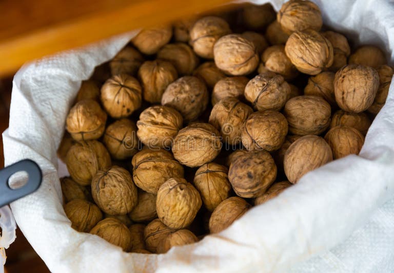 Many Walnuts. Nuts in a Box Stock Photo - Image of closeup, market: 340029396