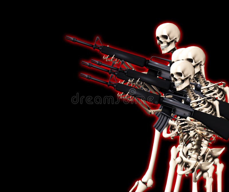 Many War Skeletons stock illustration. Illustration of horror - 5115911