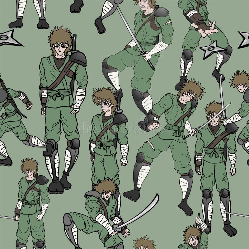 Many warriors seamless stock vector. Illustration of imaginative - 74503199