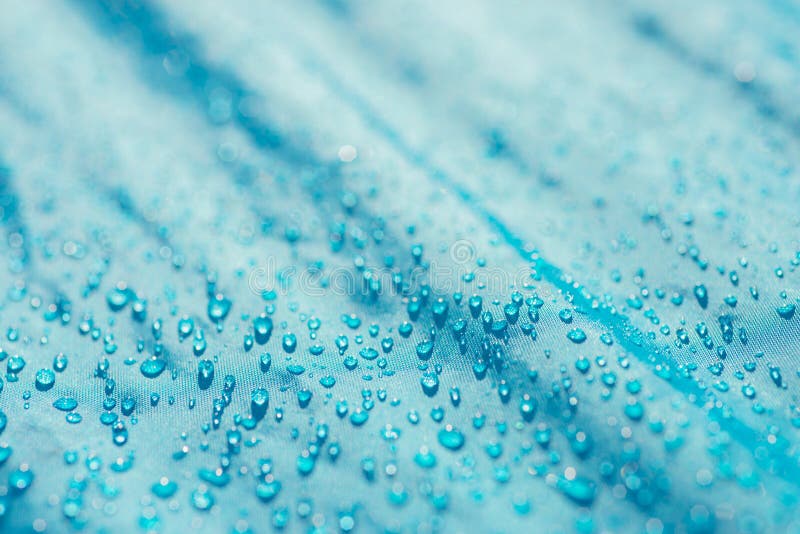 Many Water Droplets on a Blue Background Stock Image - Image of clean ...