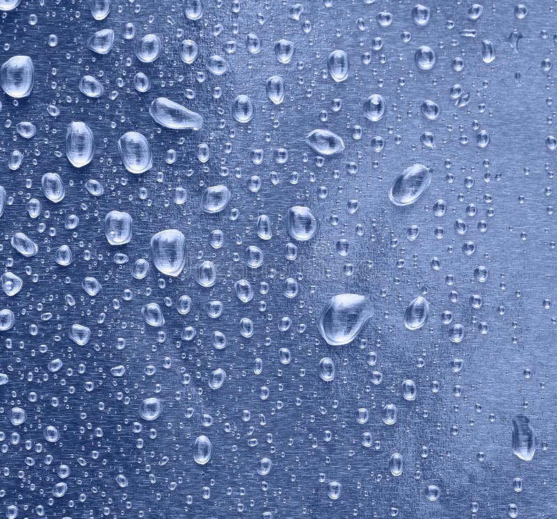 Water drops on metal stock image. Image of dense, cool - 176759