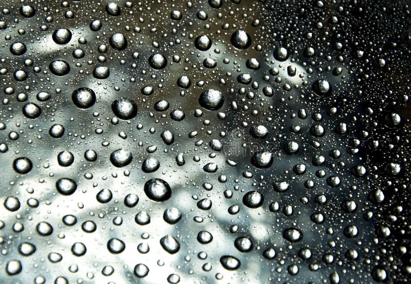 Drops on a grey background stock image. Image of raining - 13027917