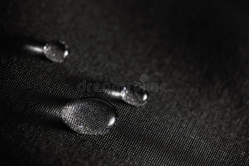 Many Water Drops on Waterproof Impregnated Fabric Stock Photo - Image ...