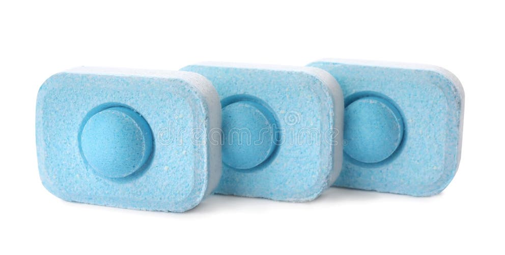 Many Water Softener Tablets Isolated on White Stock Photo - Image of ...