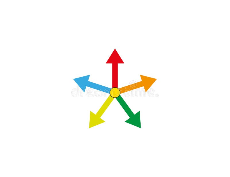 Many Ways Arrow. Vector Illustration. Stock Vector - Illustration of ...