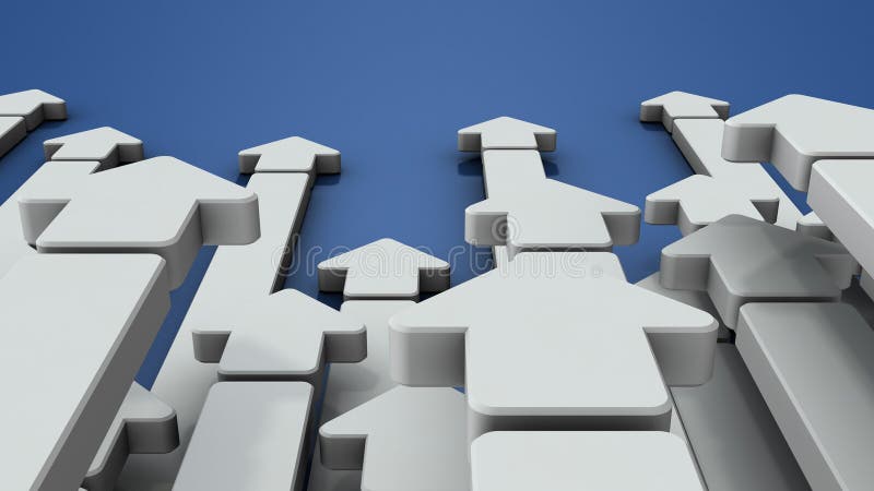 White Arrows Pointing Outward in Eight Directions. Abstract Concept ...