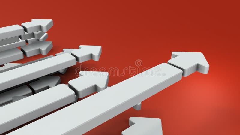 White Arrows Pointing Outward in Eight Directions. Abstract Concept ...