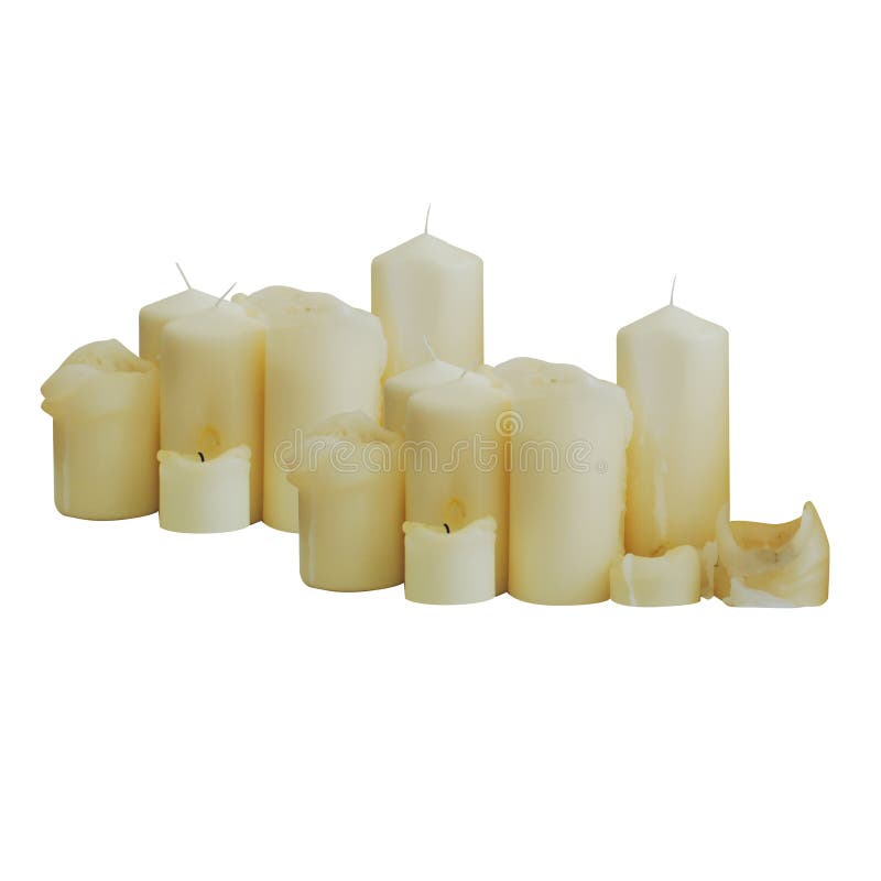 Many white candles stock image. Image of pour, church - 19171693