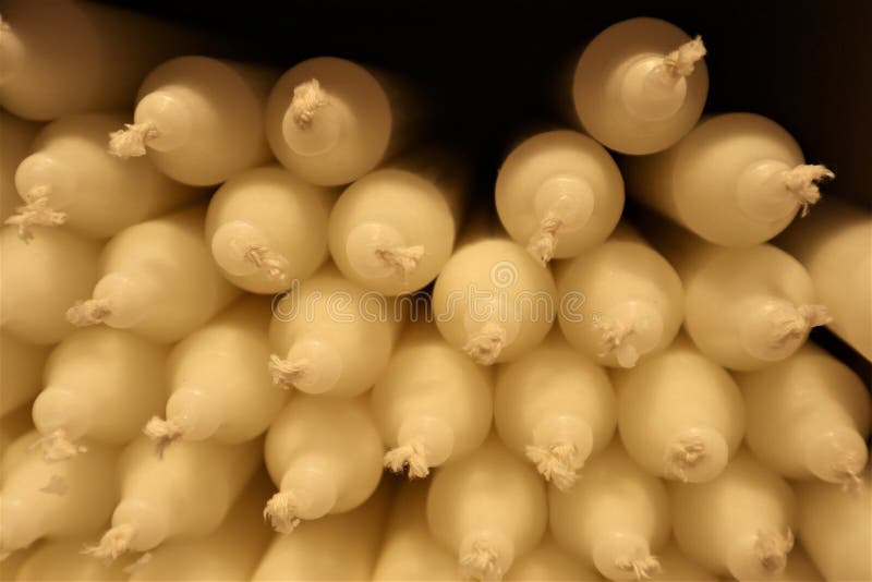 Many white candles stock image. Image of ceremony, memorial - 146410039