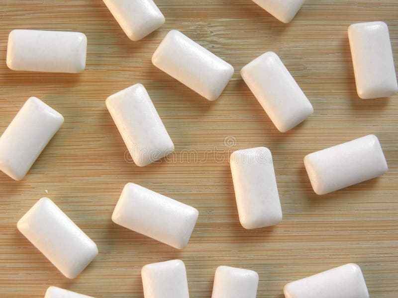 Rounded Rectangle Chewing Gums Stock Photo - Image of closeup, detail ...