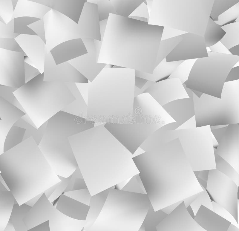 Many White Folded Papers Falling Down Stock Illustration - Illustration ...