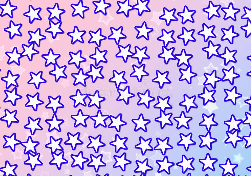 Many White Stars Background. Holiday Symbol Stock Illustration ...