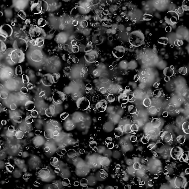 Many White Water Bubbles with a Dark Black Background Shaped Abstract ...