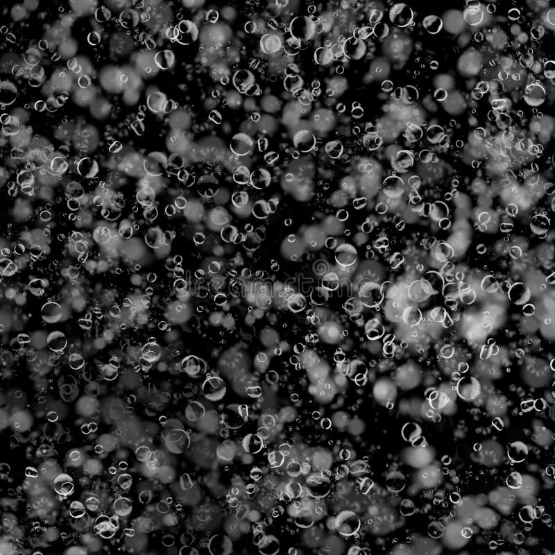 Many White Water Bubbles with a Dark Black Background Shaped Abstract ...