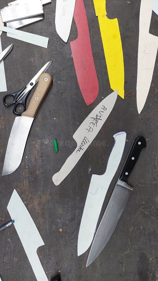 Paper Patterns To Make Kitchen Knifes among Knives Stock Image - Image ...