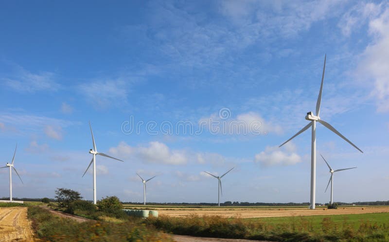 Wind Turbines Installed in the Windy Plain To Generate Electricity by ...
