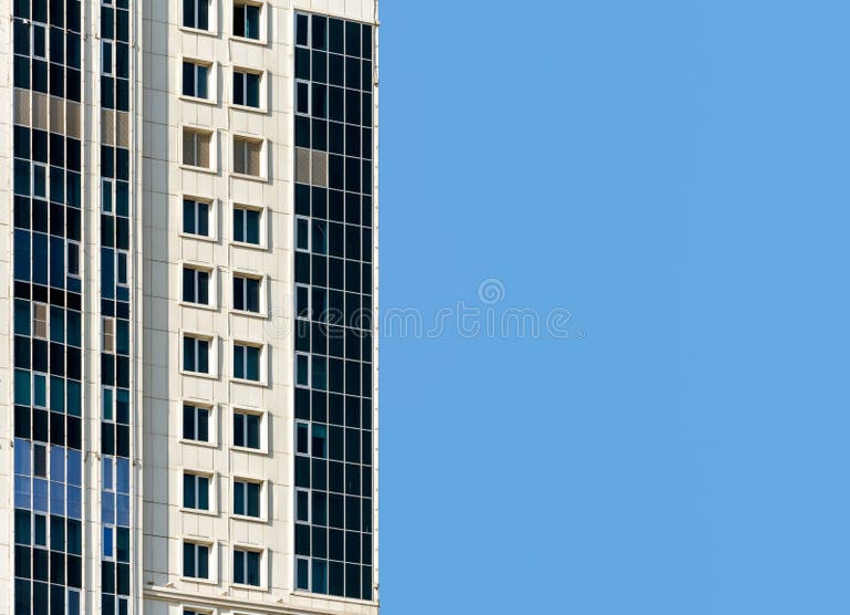 Many Windows and Walls Facade of a Modern Skyscraper without People ...
