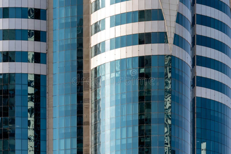 Many Windows and Walls Facade of a Modern Skyscraper without People ...