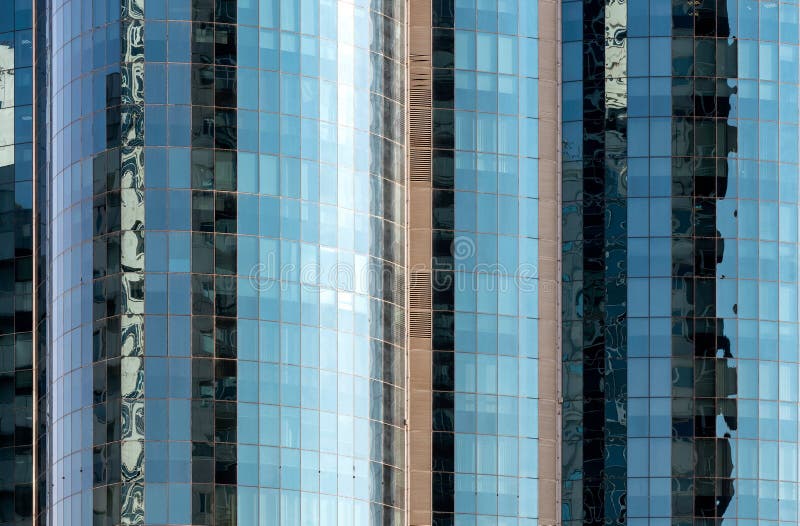 Many Windows and Walls Facade of a Modern Skyscraper without People ...