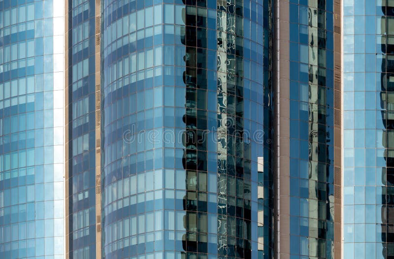 Many Windows and Walls Facade of a Modern Skyscraper without People ...