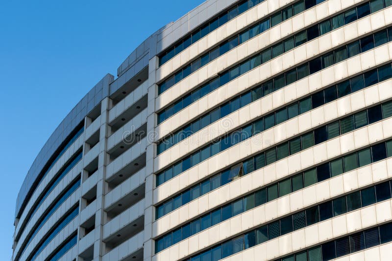 Many Windows and Walls Facade of a Modern Skyscraper without People ...