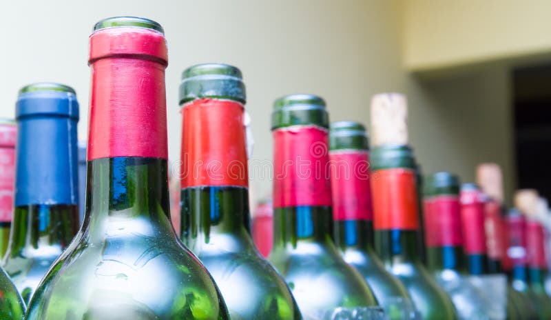 Many wine bottle empty. stock image. Image of brown, bottles - 45695041