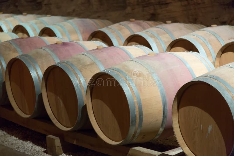 Many wooden barrels stock image. Image of objects, drinks - 52494805